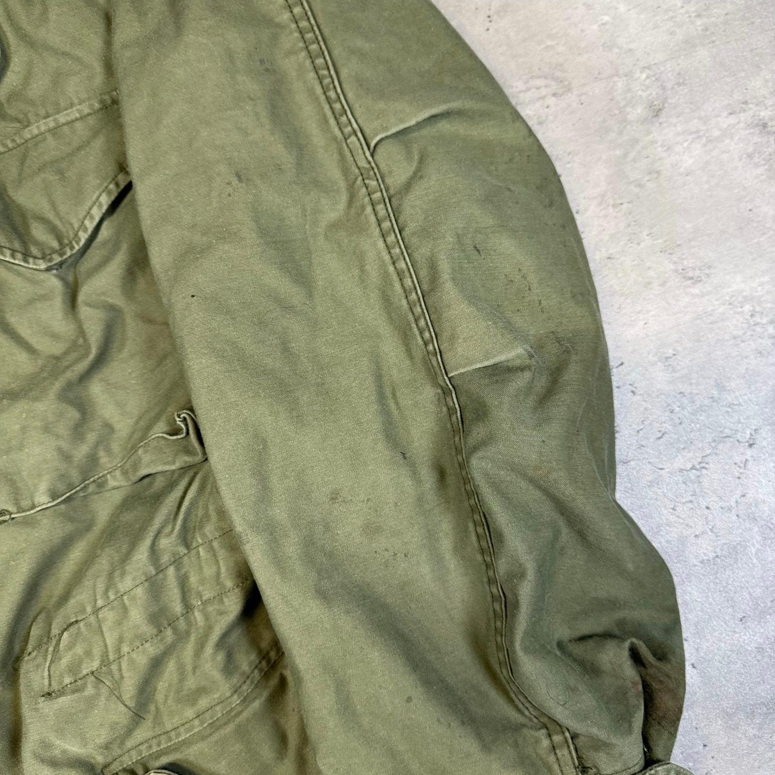 Vintage 80s Military Jacket, M-65 Field Stained Military USA Made Coat ...