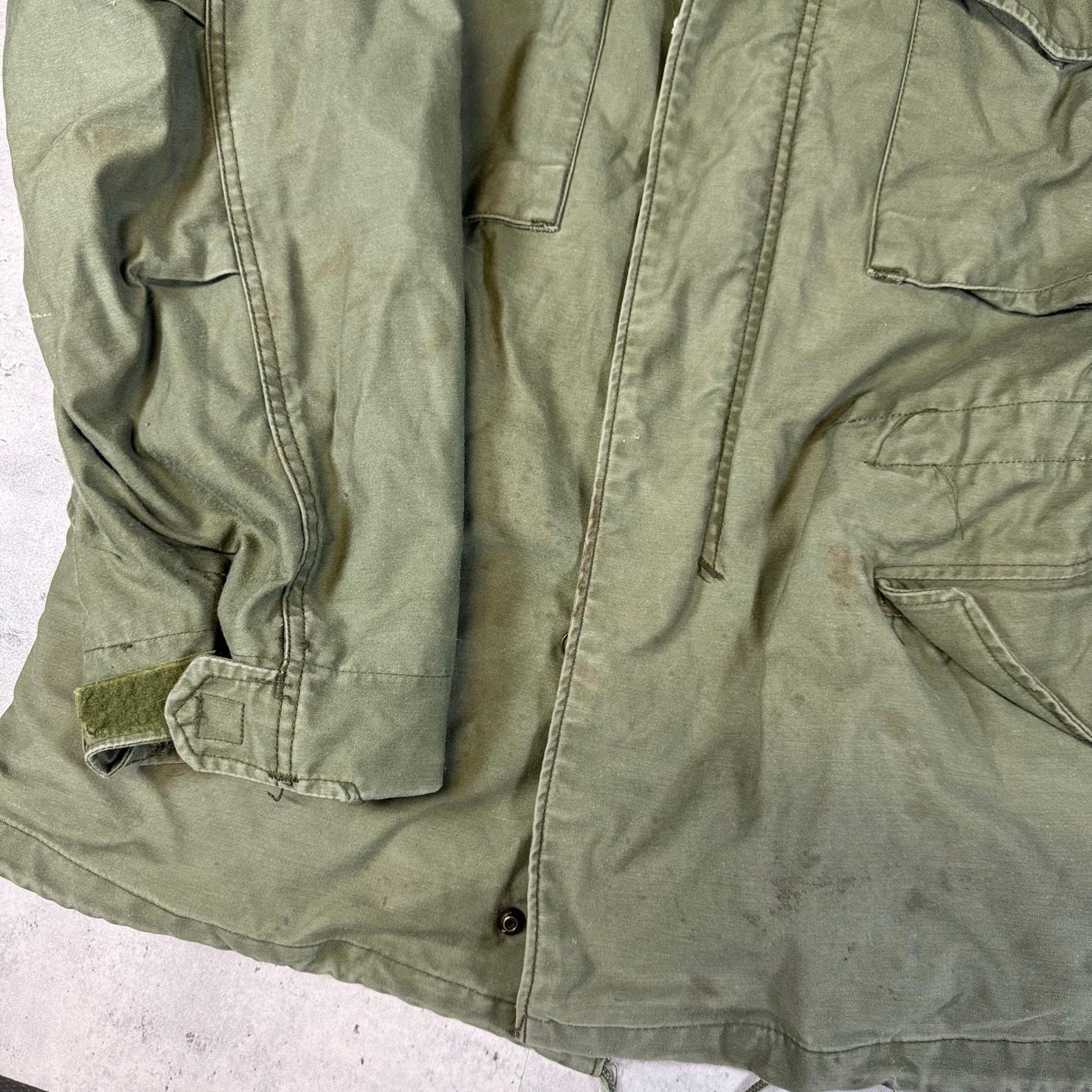 Vintage 80s Military Jacket, M-65 Field Stained Military USA Made Coat ...