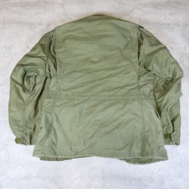 Vintage 80s Military Jacket, M-65 Field Stained Military USA Made Coat ...