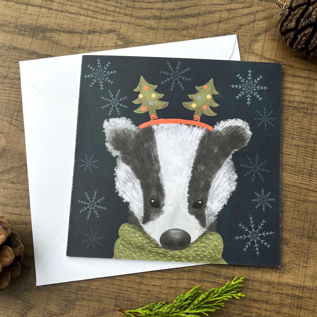 Christmas Cards, Cute Woodland Animals, Fox, Bear, Badger, Rabbit, Deer ...