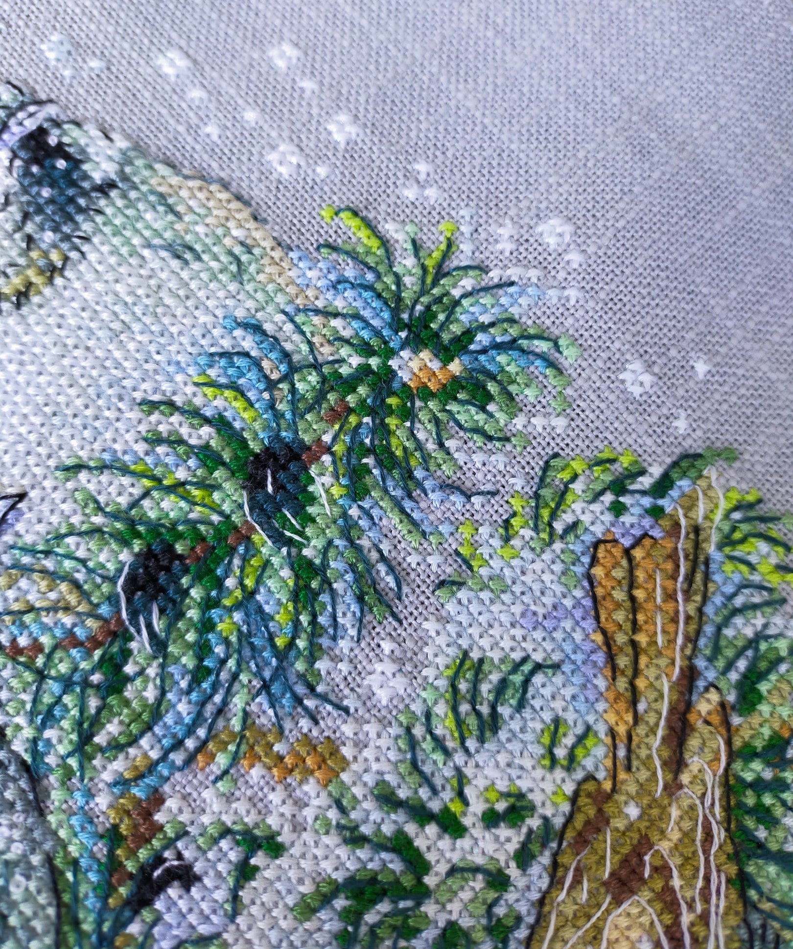 Cross Stitch Pattern Parus Cristatus Birds Xstitch Watercolor - Etsy