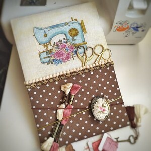 Cross Stitch Pattern Sewing Machine Flowers Retro Sewing Xstitch Set ...