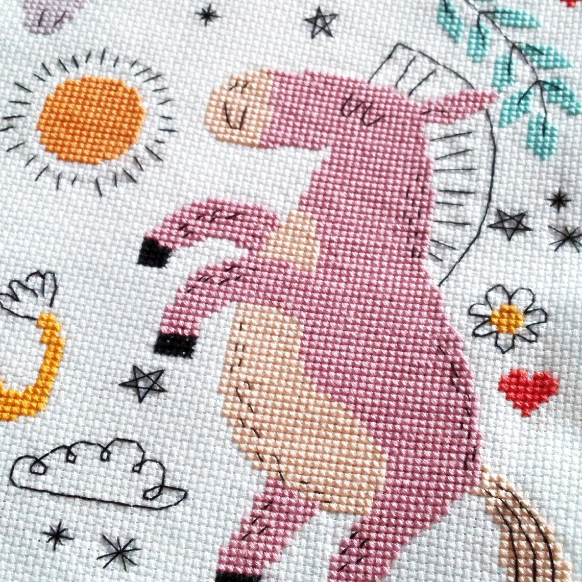 Cross Stitch Pattern Simple Animals Xstitch Funny Cute Child - Etsy