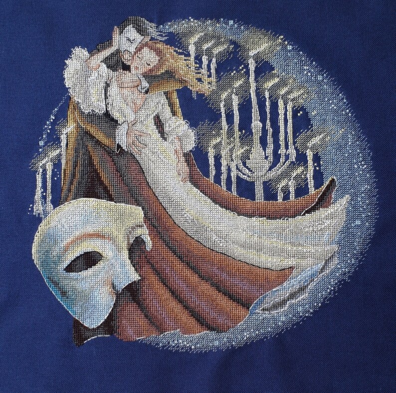Cross Stitch Pattern Woman Love Phantom of the Opera Mask - Etsy