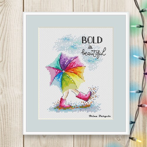 Cross Stitch Pattern Umbrella Rainbow Xstitch Child PDF - Etsy