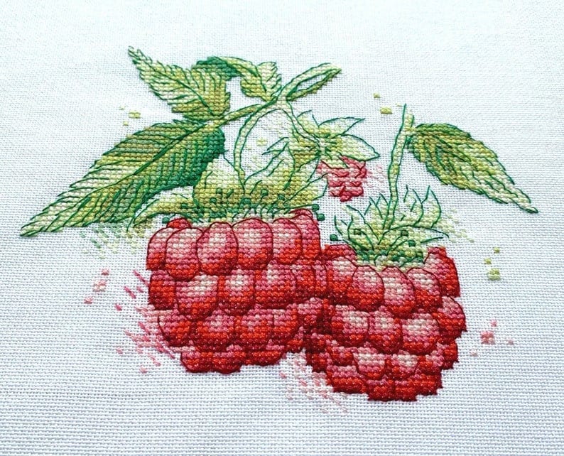 Cross Stitch Pattern Raspberry PDF Instant Download Modern - Etsy