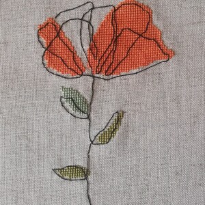 Cross Stitch Pattern Primitive Flowers Xstitch Watercolor PDF Instant ...