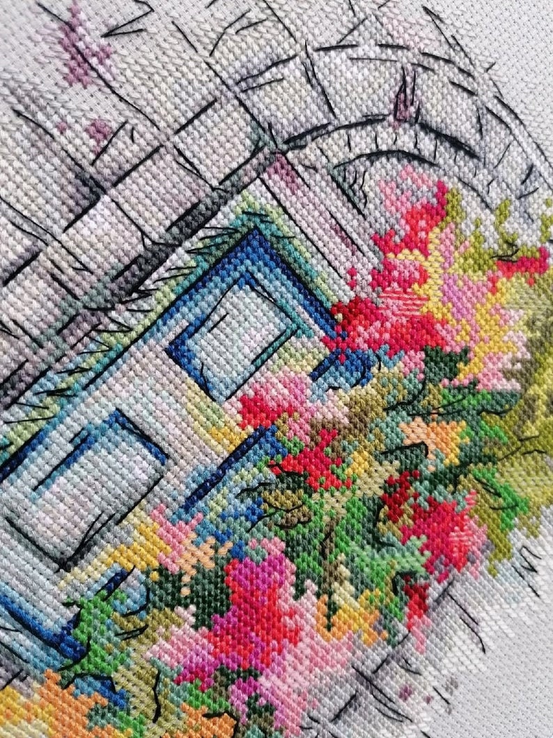 Cross Stitch Pattern Flowering Window Xstitch Flowers - Etsy