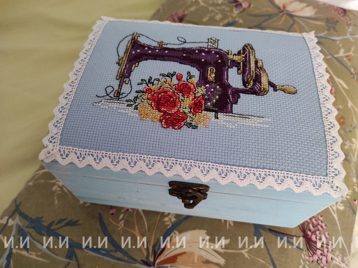 Cross Stitch Pattern Sewing Machine Flowers Xstitch Retro - Etsy