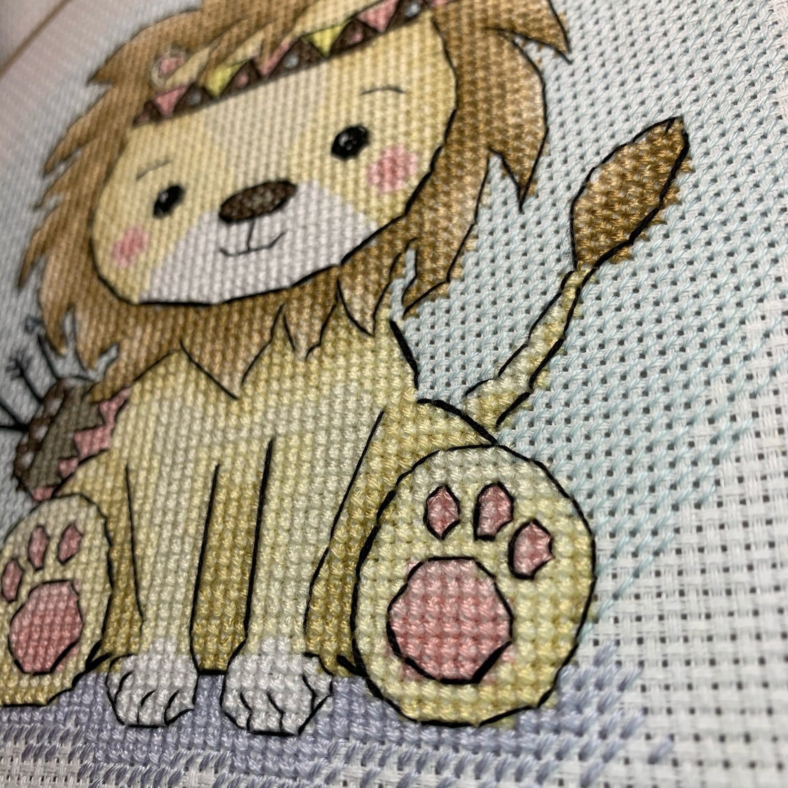 Cross stitch pattern lion baby child cute animals xstitch PDF | Etsy
