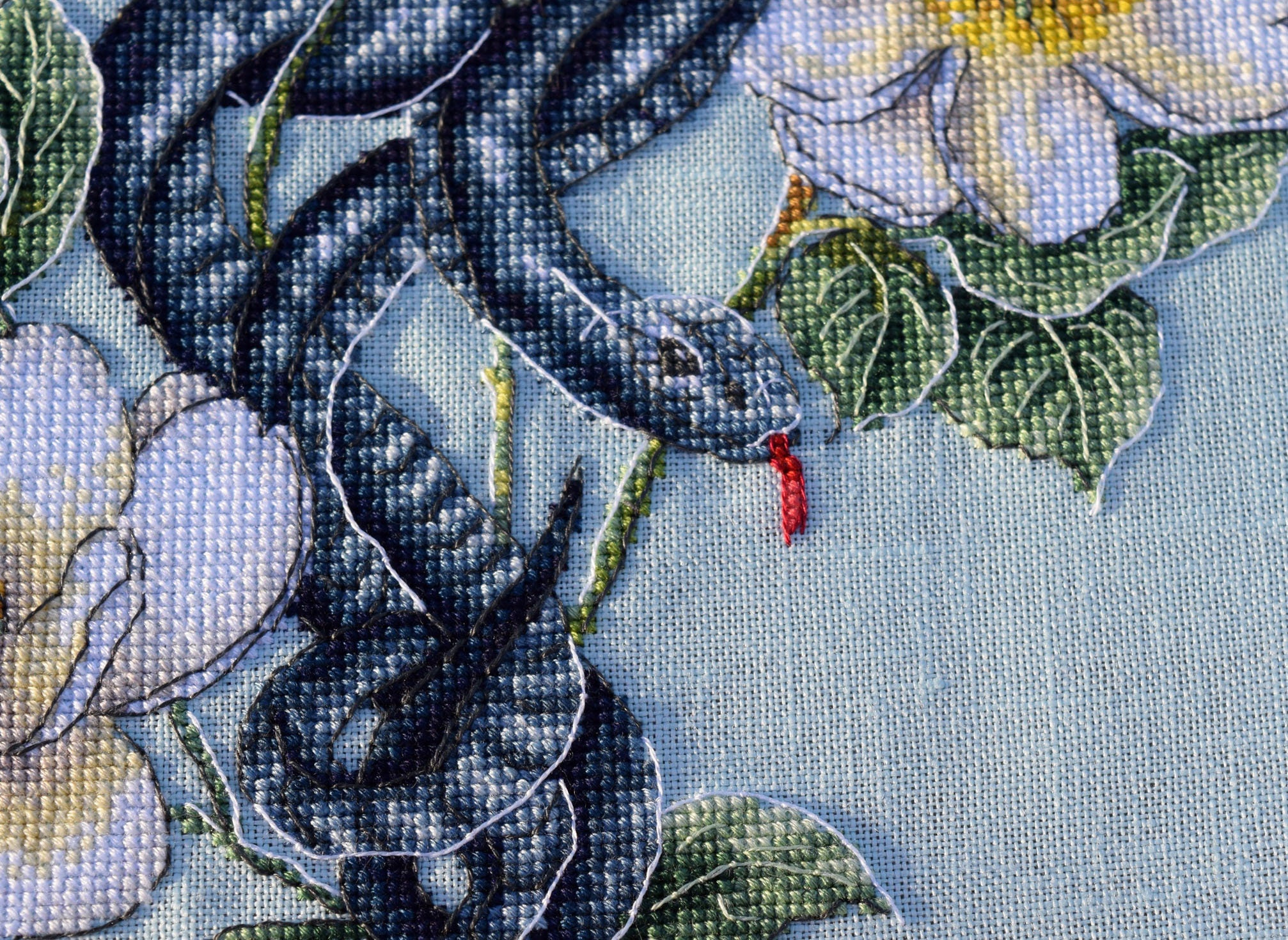 Cross Stitch Pattern Snake Flowers Cross Stitch Rose Xstitch - Etsy