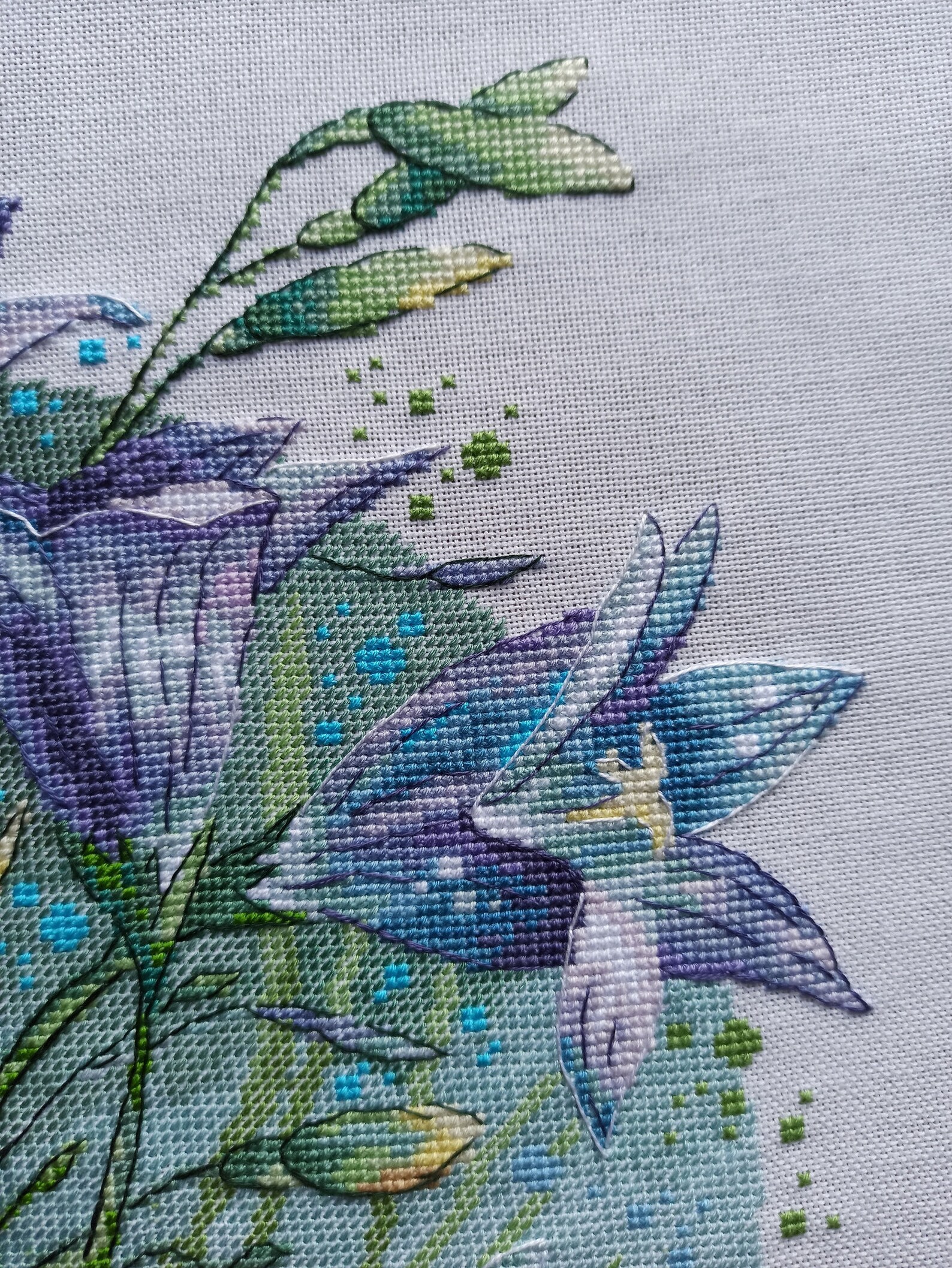 Cross Stitch Pattern Flowers Bluebells Circle Xstitch PDF - Etsy