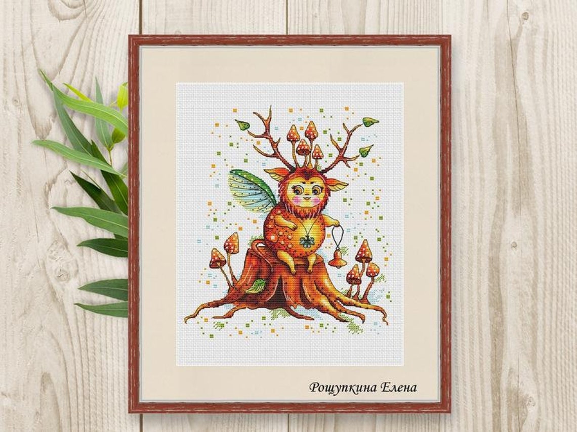 Cross Stitch Pattern Forest Spirit Fantasy PDF Instant - Etsy