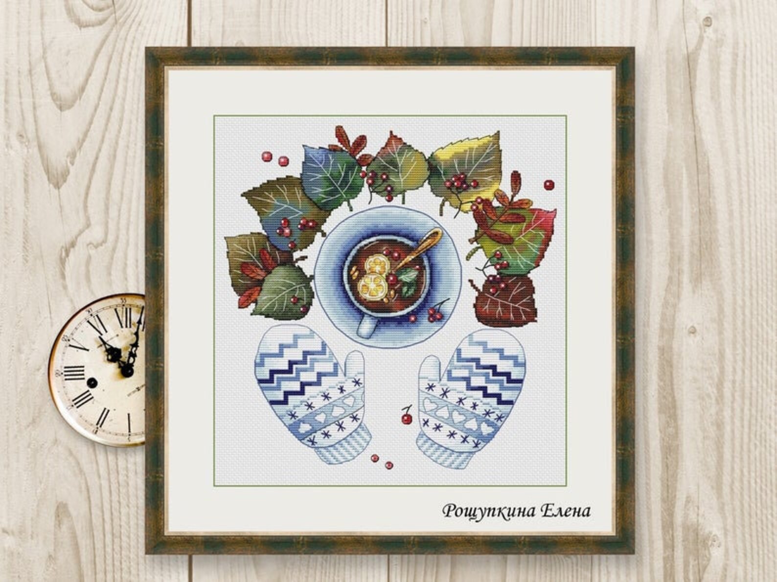 Cross Stitch Pattern Mittens Winter Tea Cross Stitch PDF - Etsy
