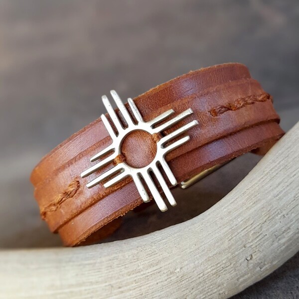Leather Zia Bracelet - Etsy
