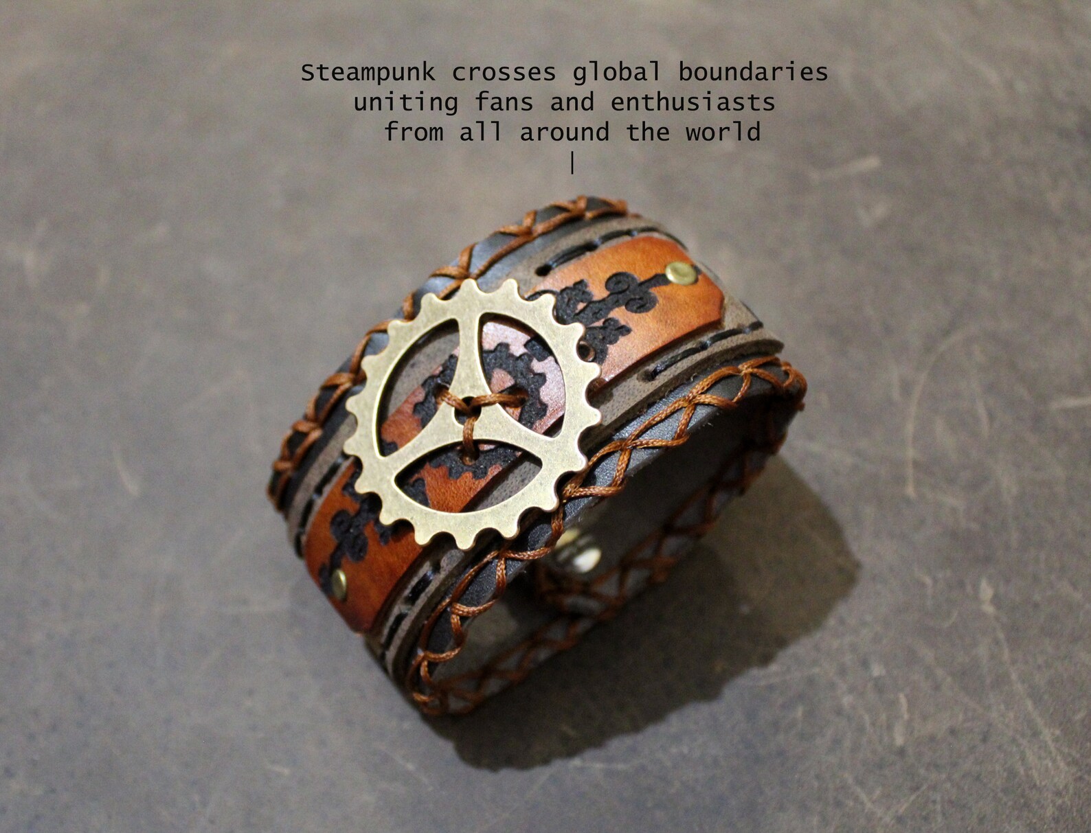 Steampunk Leather Cuff Bracelet Cosplay Steampunk Accessory - Etsy