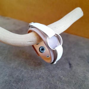 Adjustable Grief Bracelet, Handmade Leather Widow Bracelet, Wear a Ring ...