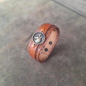 Boar Wild Hog Bracelet, Greek Mythology, Men Leather Bangle, Gift for ...