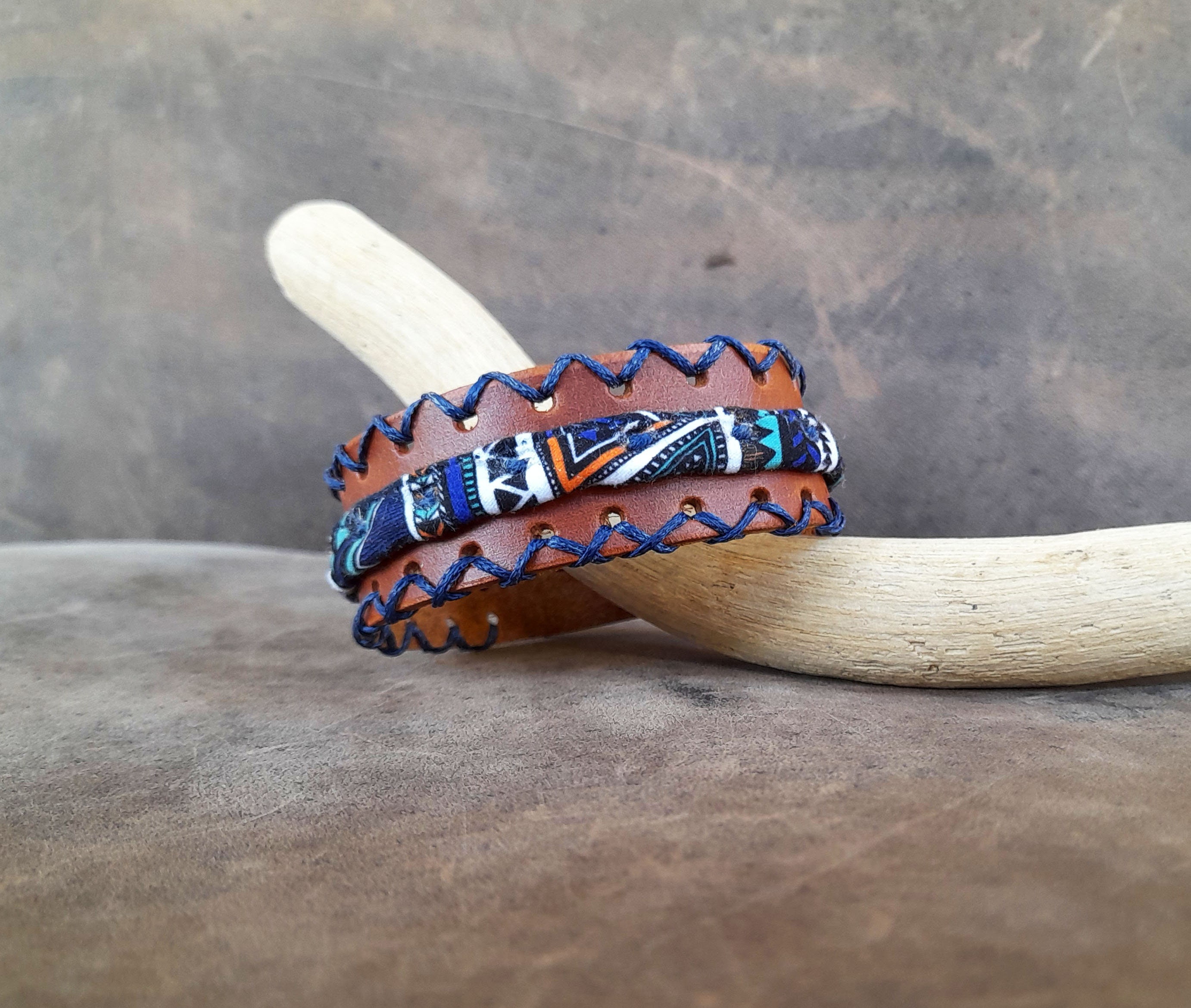 Native American Leather Bracelet