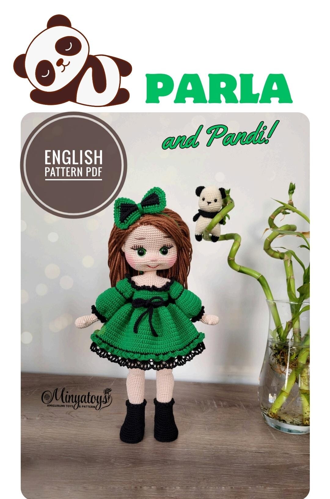 Parla and Pandi English Pattern PDF - Etsy