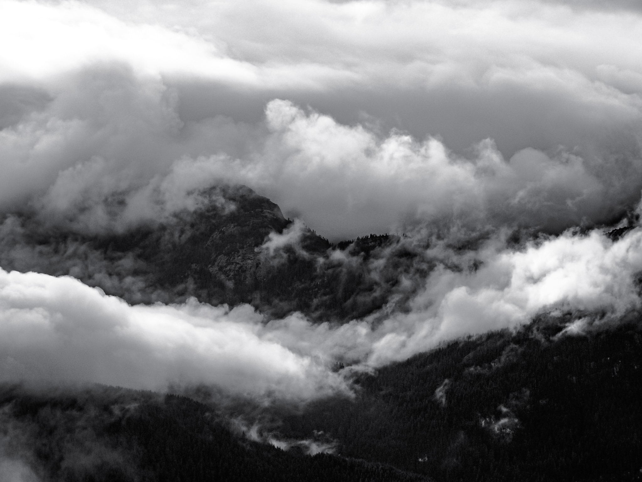 Black and White Landscape Photography Fine Art Print, British Columbia ...