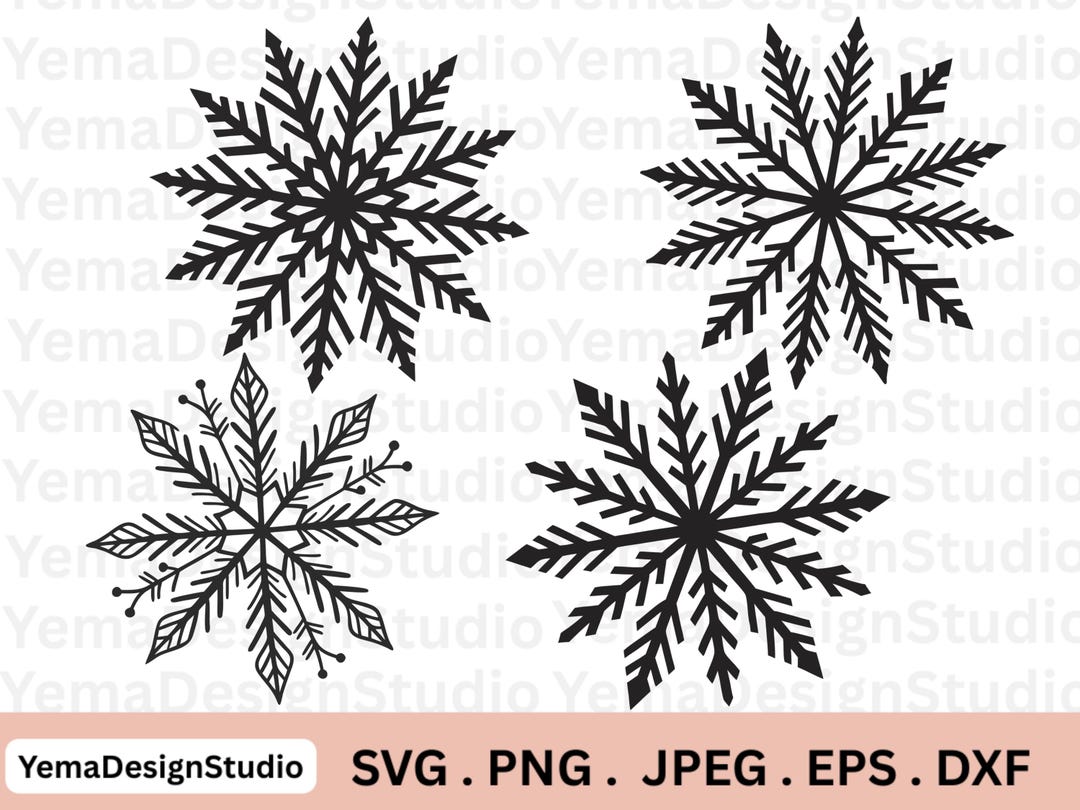 Snowflake SVG Bundle | Winter Cut Files for Cricut, Silhouette - Etsy