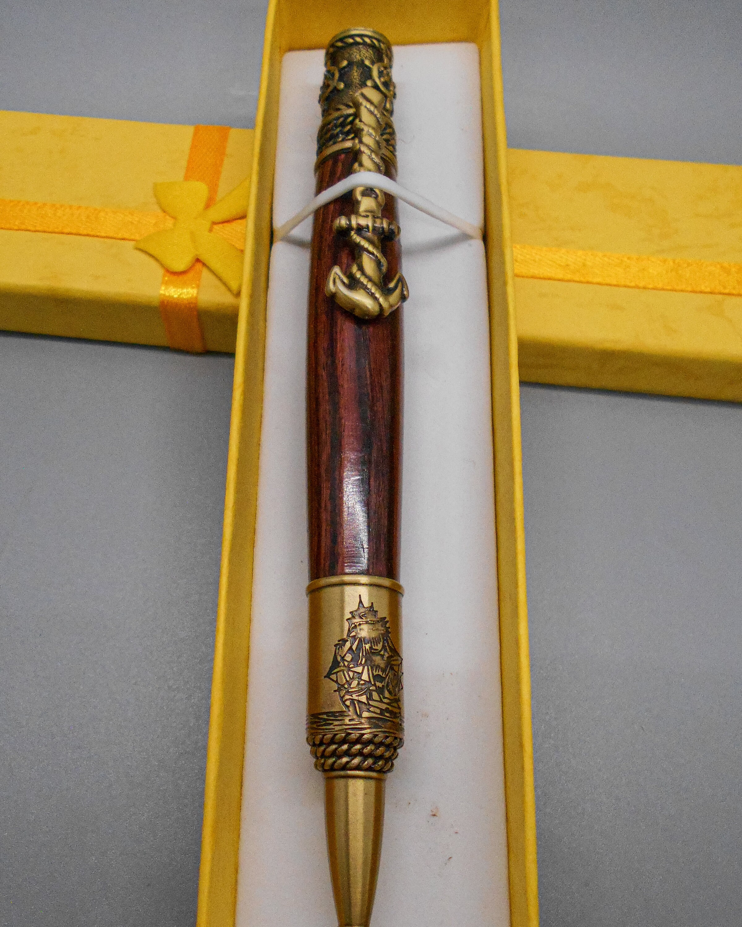 NAUTICAL BALLPOINT PEN - Wooden Nautical Pen - Kingwood Pen - Father ...
