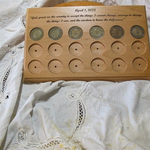 Recovery Coin Display Personalized With Serenity Prayer - Custom ...