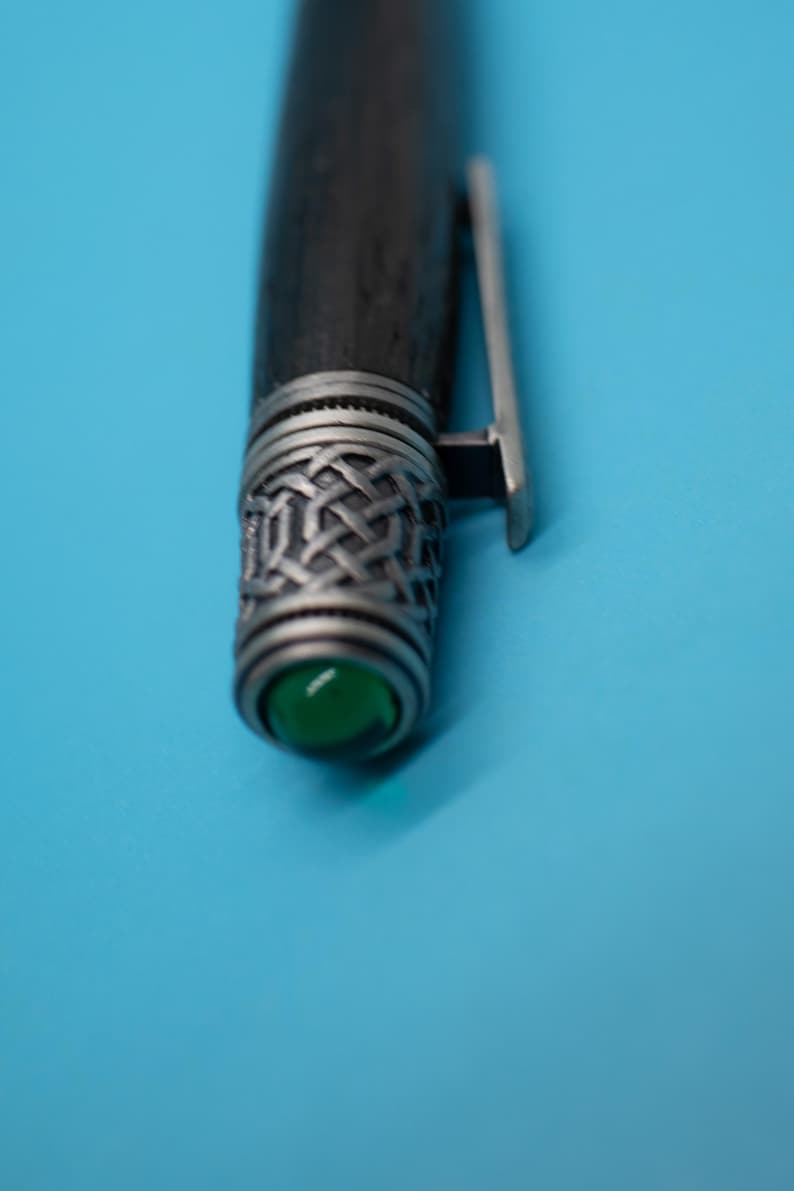 Celtic Bog Oak Pen Handmade Ancient Wood Writing Instrument Unique Gift ...
