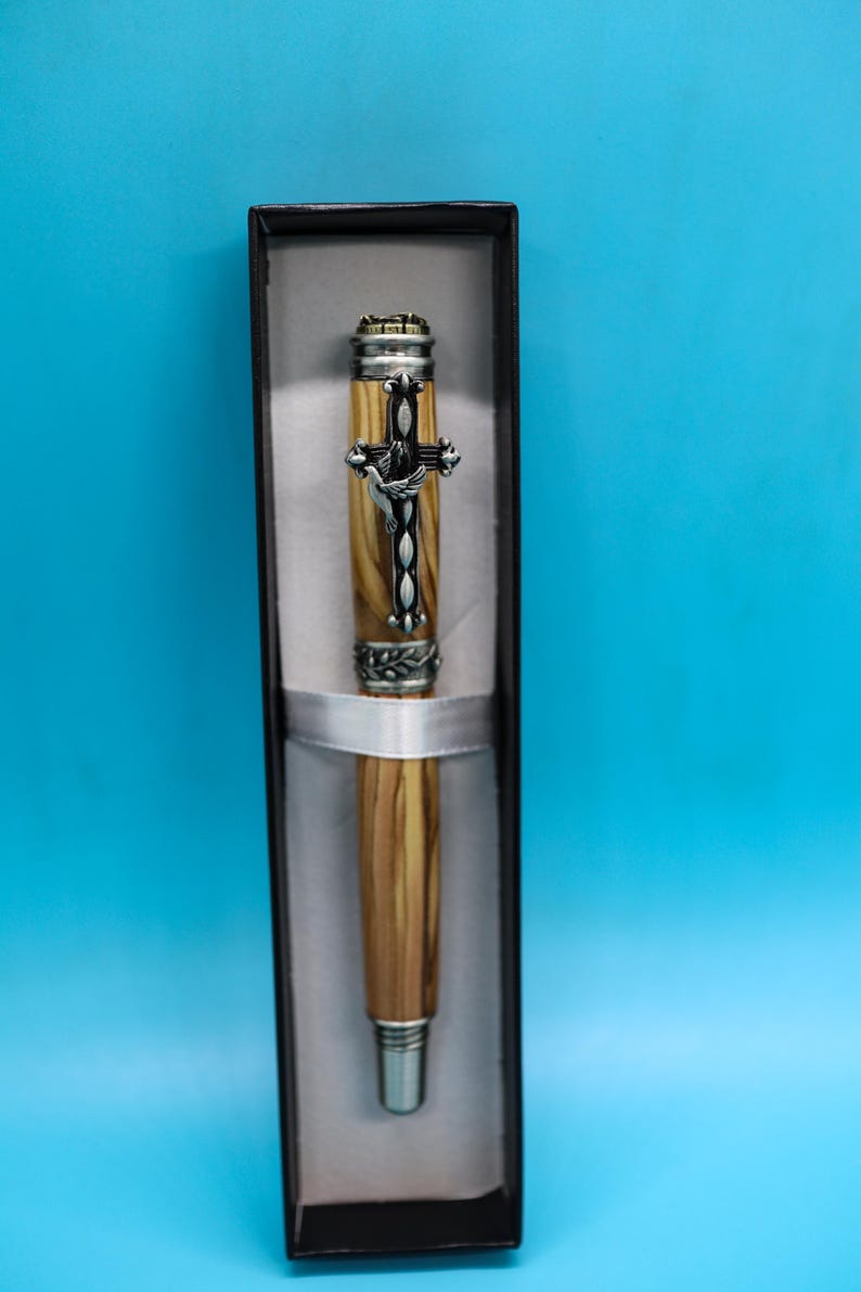 Christian "amazing Grace" Pen Hand Turned in Bethlehem Olivewood ...