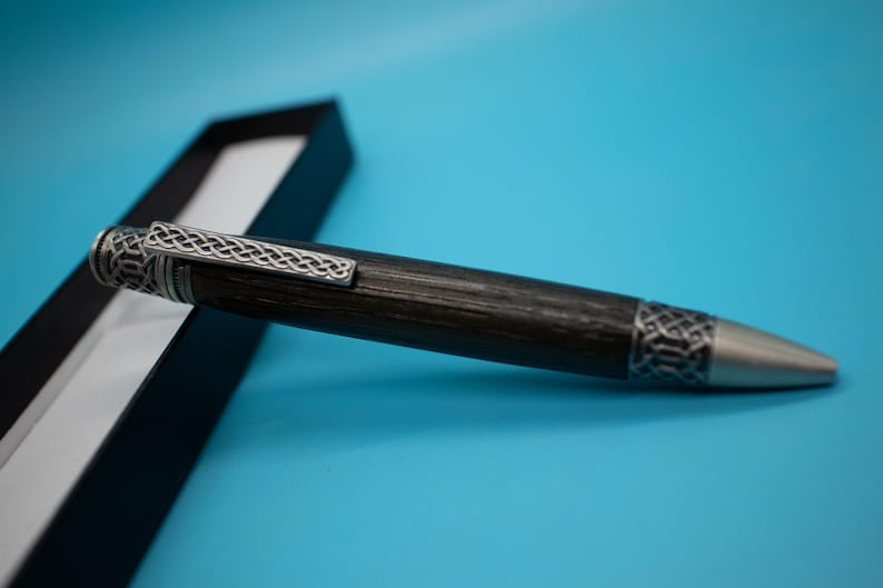 Celtic Bog Oak Pen Handmade Ancient Wood Writing Instrument Unique Gift ...