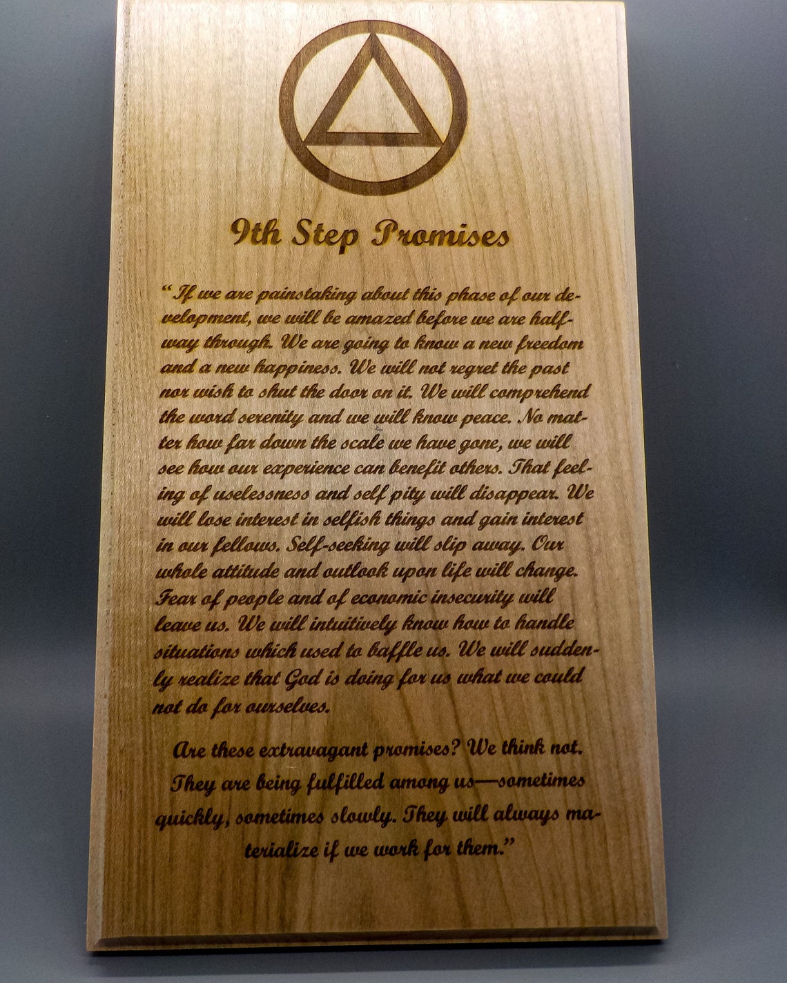 AA Ninth Step Promises Plaque | Etsy