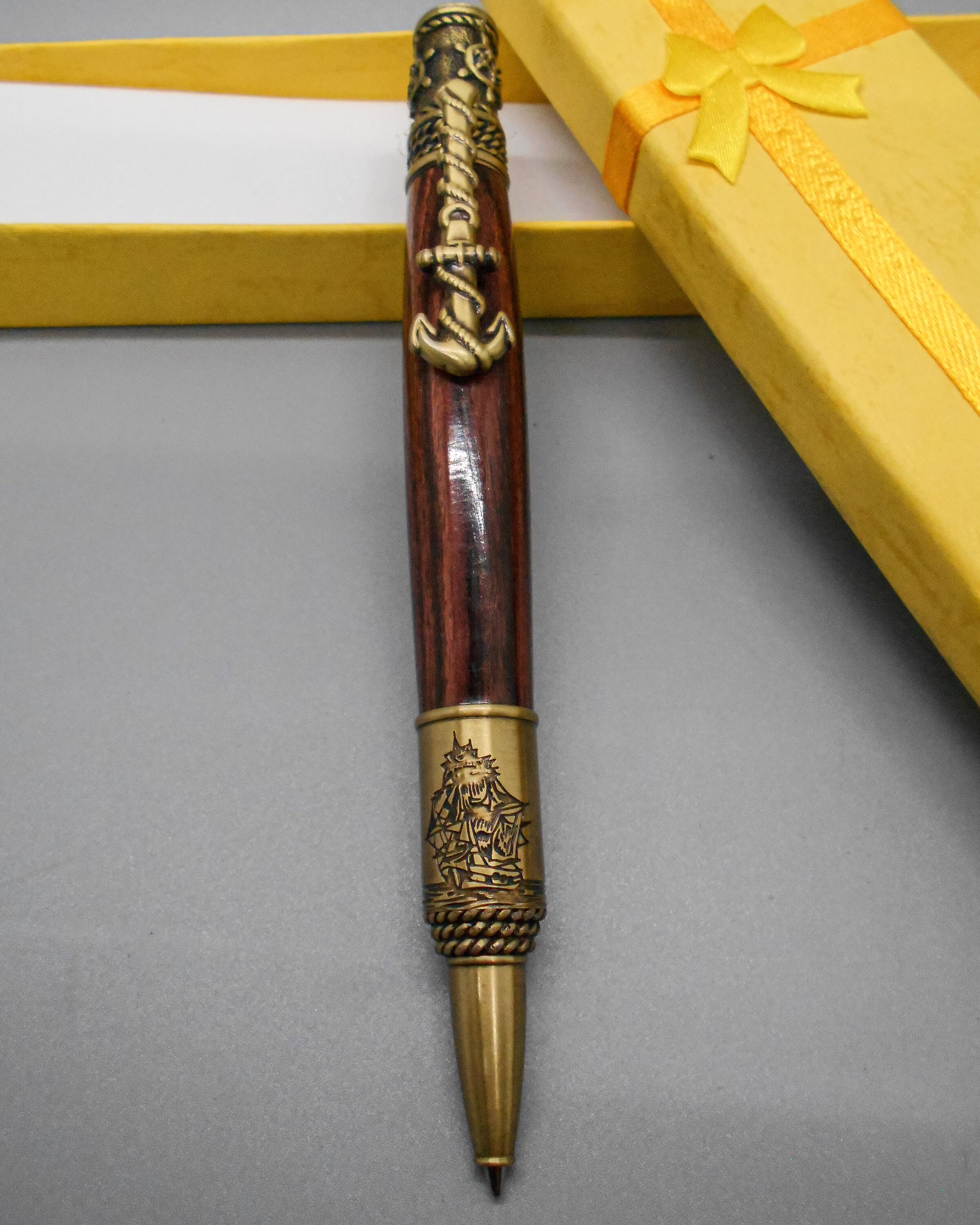 NAUTICAL BALLPOINT PEN - Wooden Nautical Pen - Kingwood Pen - Father ...
