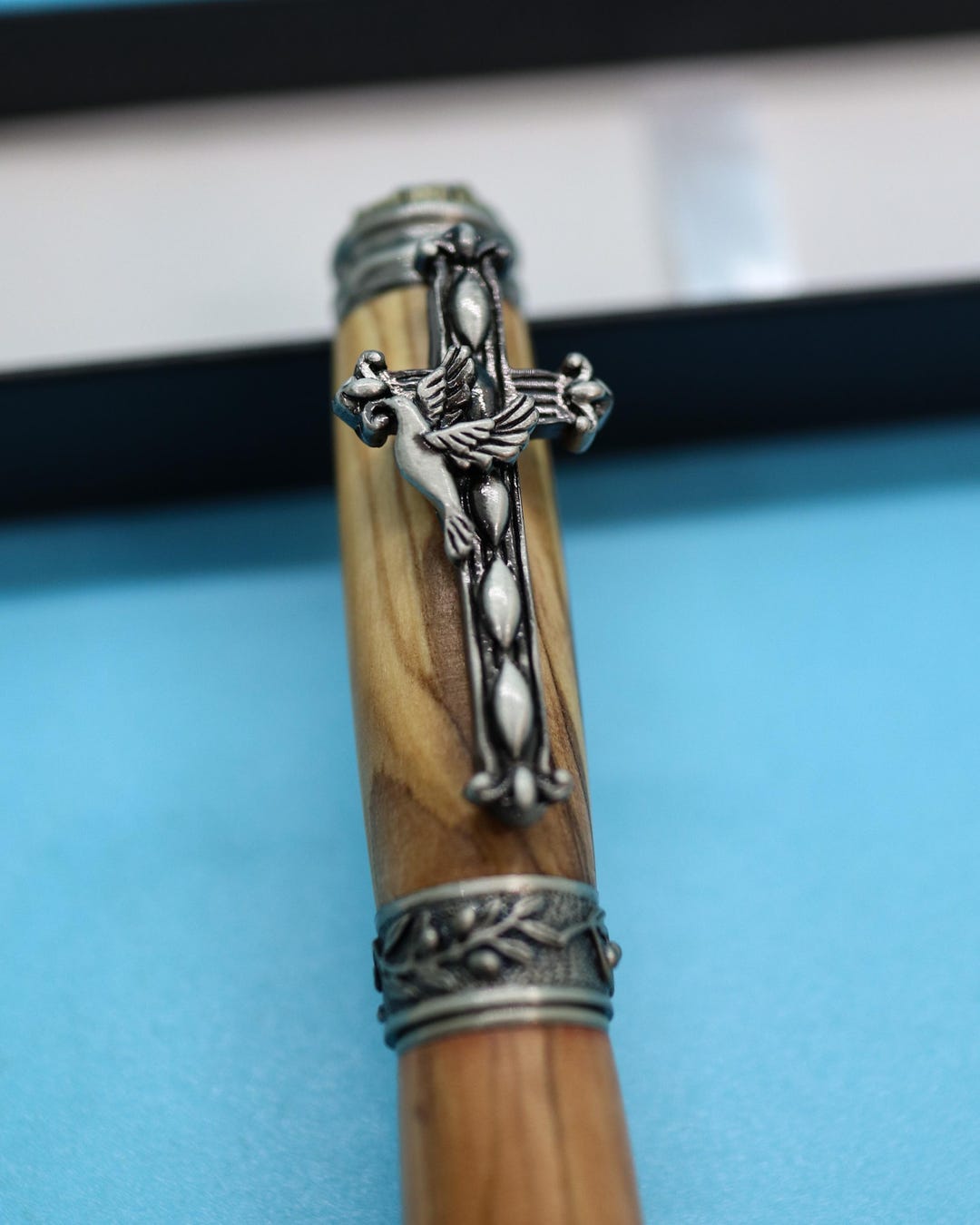 Christian "amazing Grace" Pen Hand Turned in Bethlehem Olivewood ...