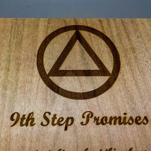 AA Ninth Step Promises Plaque - Recovery Gift - Etsy UK