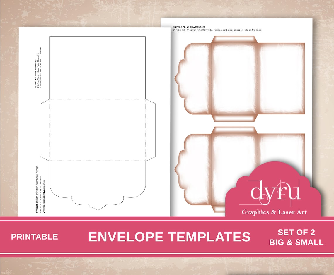 Printable Junk Journal Envelope Template, Vintage Ephemera (PDF) - Etsy