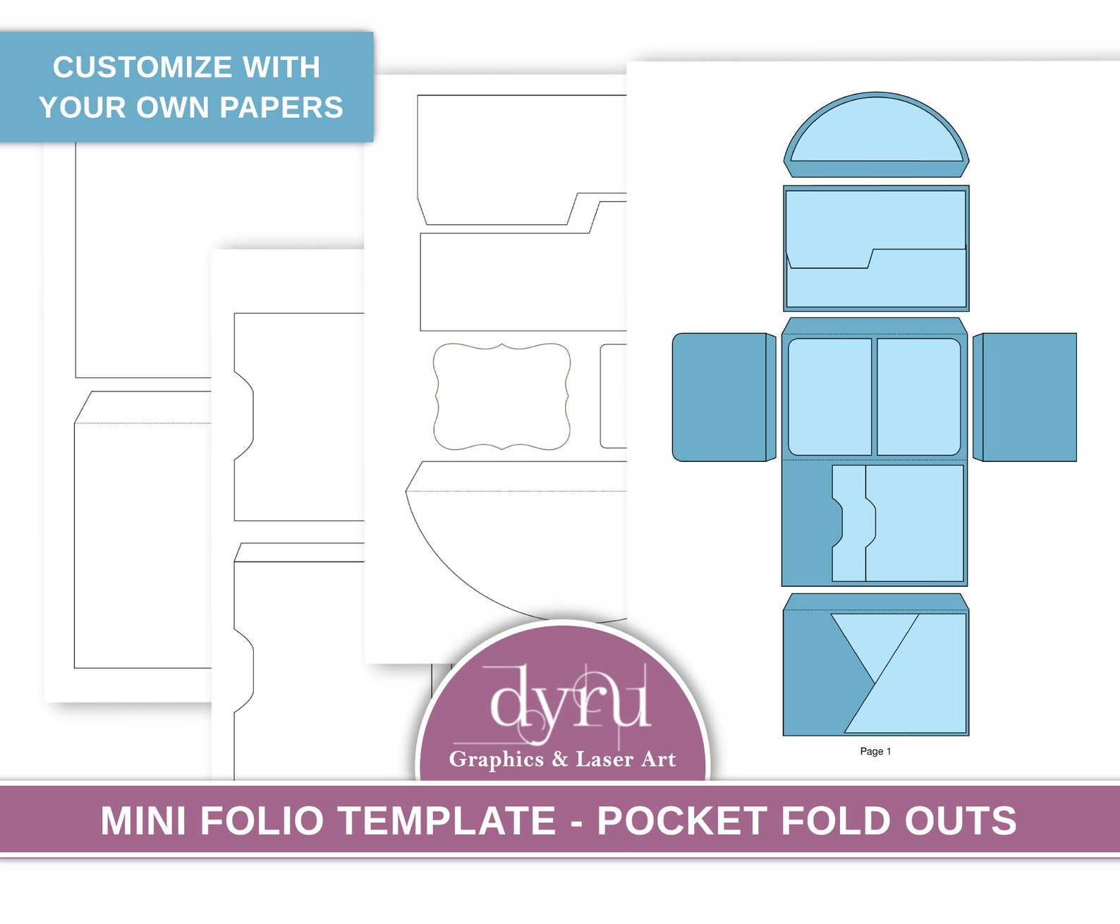 Folio Template, Folio Craft Kit, Folio Kit Junk Journal Printable ...