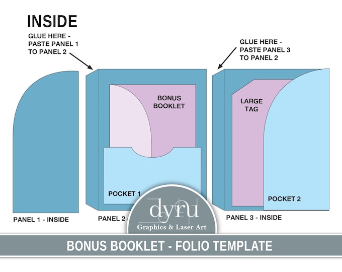 Booklet Folio Template, Fold Out Folio, Memories Craft Kit, Keepsake ...