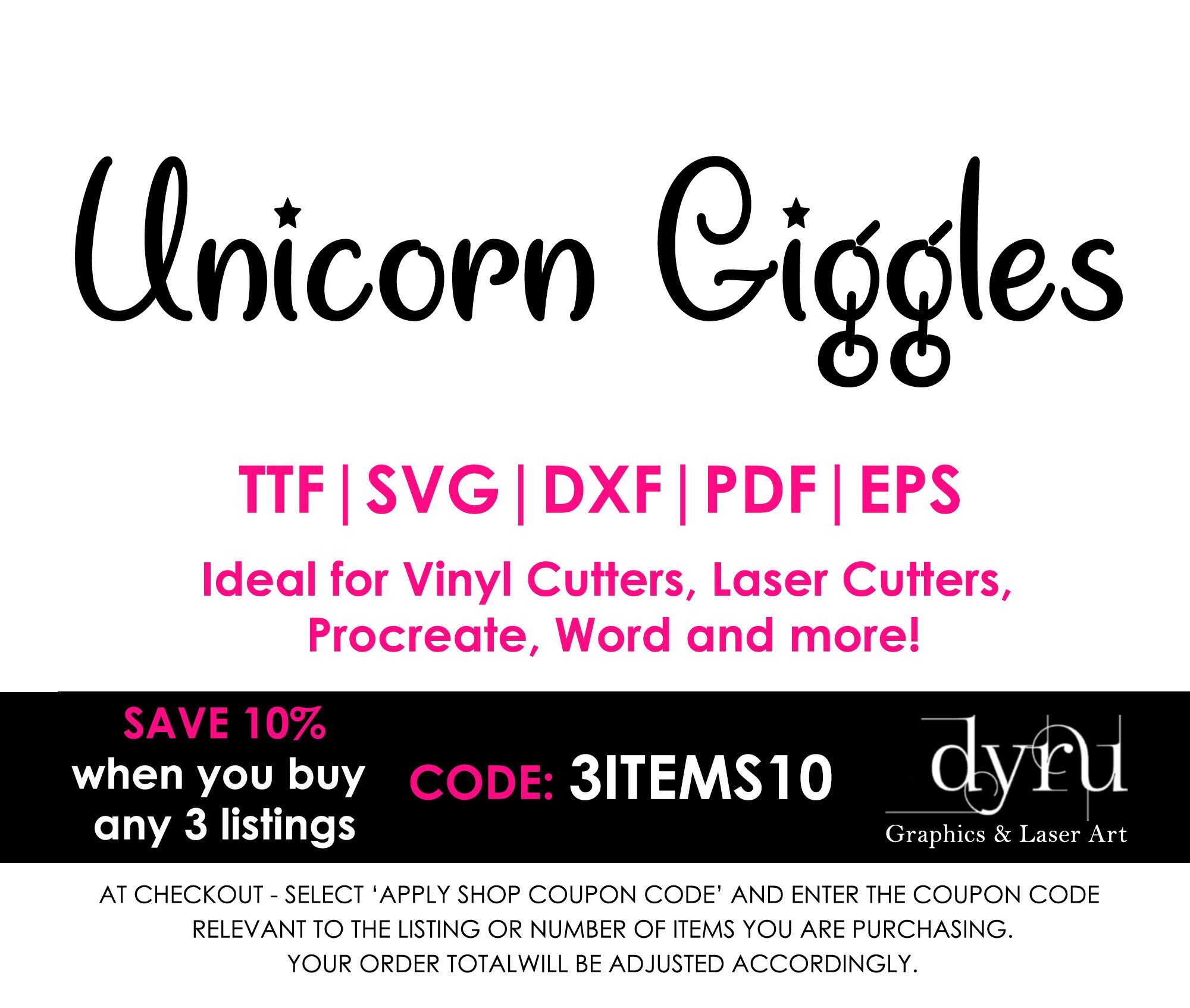 Unicorn Giggles Font, Kids SVG, Unicorn Font, Unicorn SVG for Cricut ...