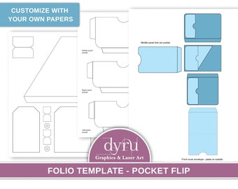 Decorative Folio, Envelope Template, Mail Folio Kit, Folio Kit, Junk Journal Printable, Craft ...