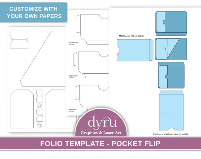 Decorative Folio, Envelope Template, Mail Folio Kit, Folio Kit, Junk ...