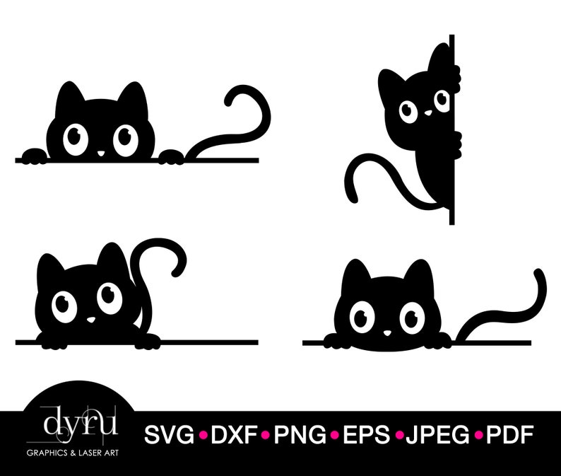 Kitten Svg, Cat SVG, Cat Bundle SVG, Kitten Clipart, Cat Vector ...