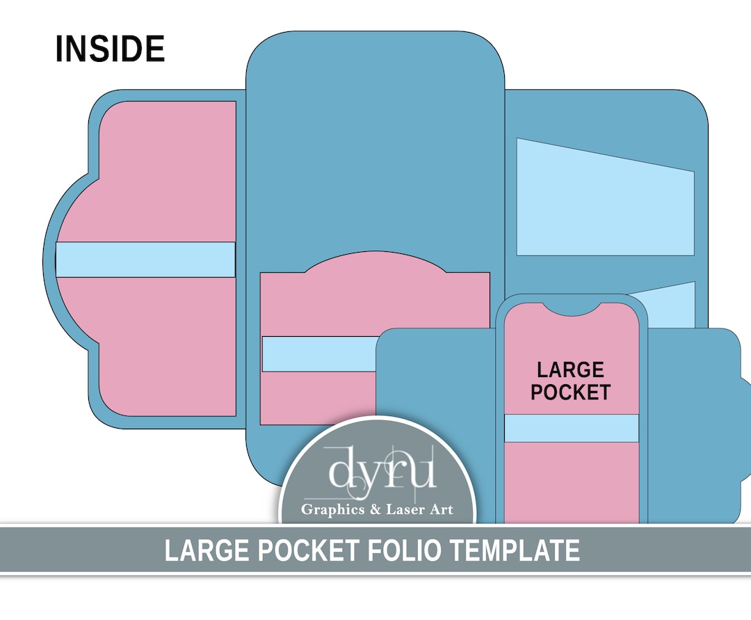 Large Pocket Flip Folio, Gift Card Folio, Folio Keepsake, Blank ...