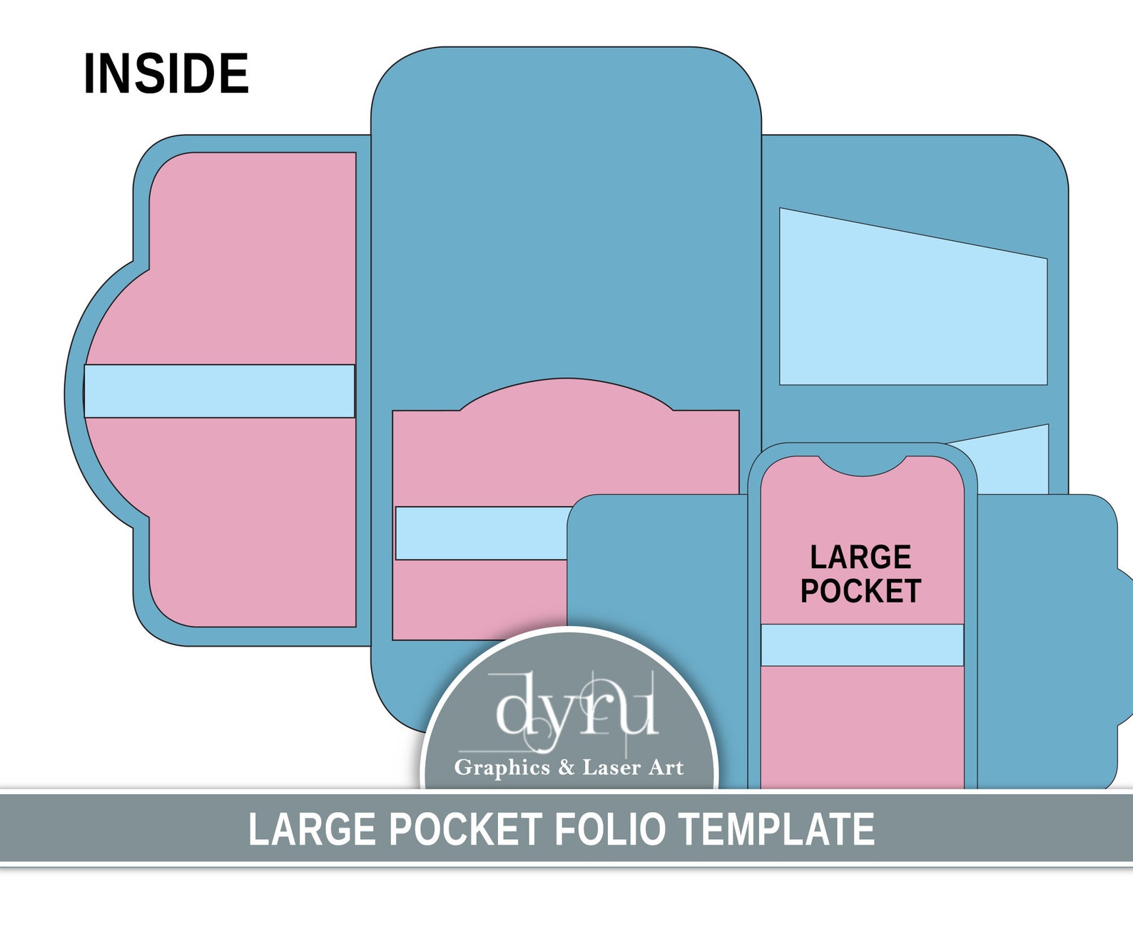 Large Pocket Flip Folio, Gift Card Folio, Folio Keepsake, Blank ...