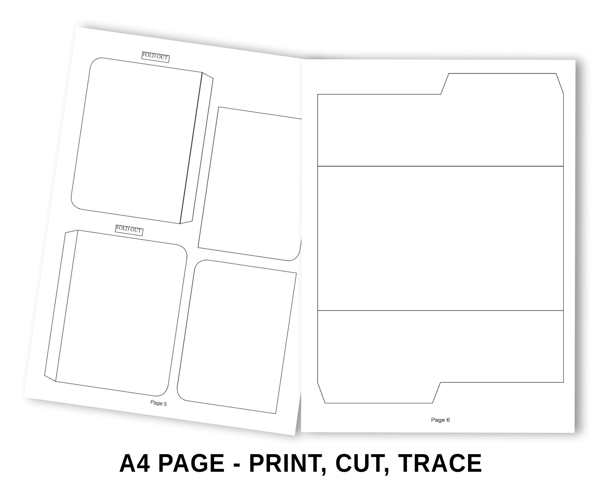 Mini Folio Template, Folio Craft Kit, Folio Kit Junk Journal Printable ...