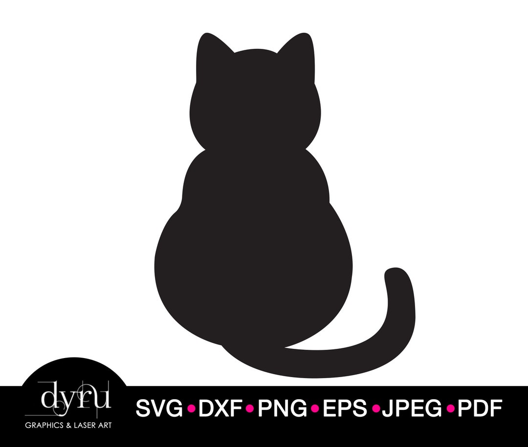 Cat Svg, Fat Cat SVG, Cat Clipart, Cat Vector, Sitting Cat SVG, Cat Cut ...