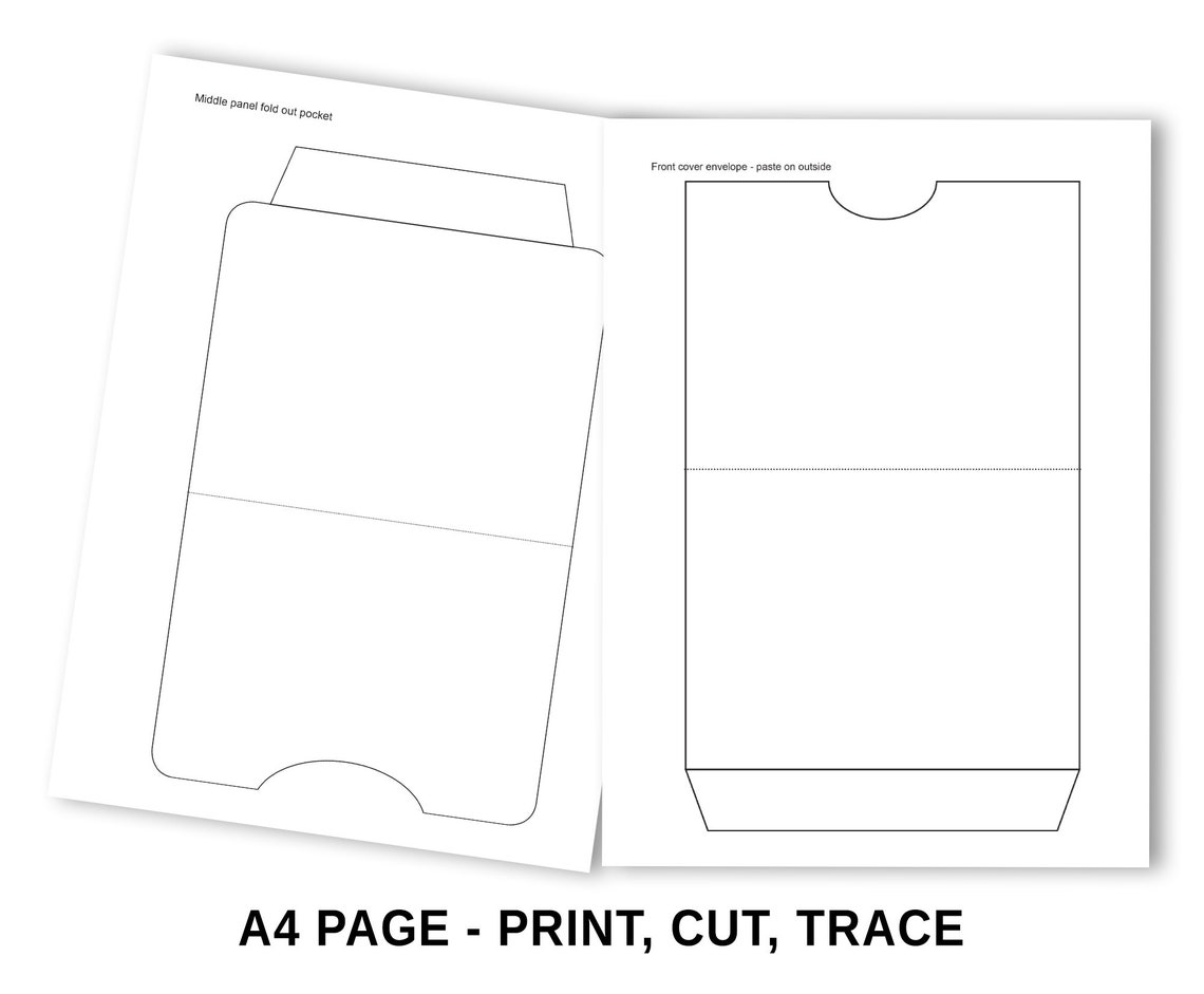 Pocket Flip Folio, Template, Junk Journal, Folder, Album, Insert, Folio ...