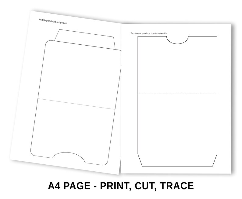 Pocket Flip Folio, Template, Junk Journal, Folder, Album, Insert, Folio ...