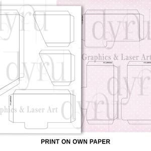 Flaps Folio Template, 4 Fold Out Folio, Craft Kit, Folio Kit, Junk ...