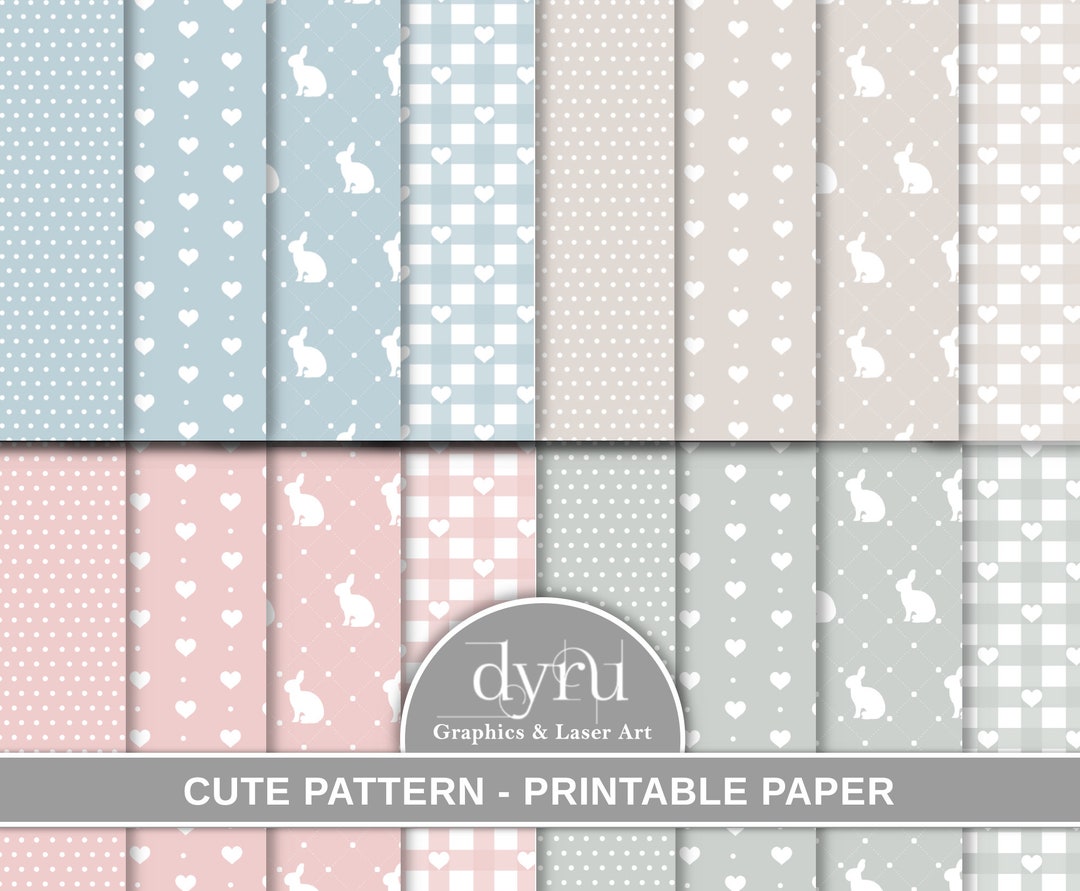 16 Baby Digital Papers. Baby Seamless Pattern Set, Pastel Colours ...